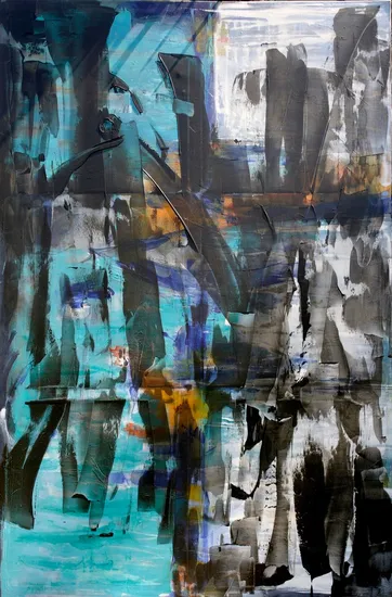 Original Painting by Michelle Hold A journey of abundance, 100x150 cm